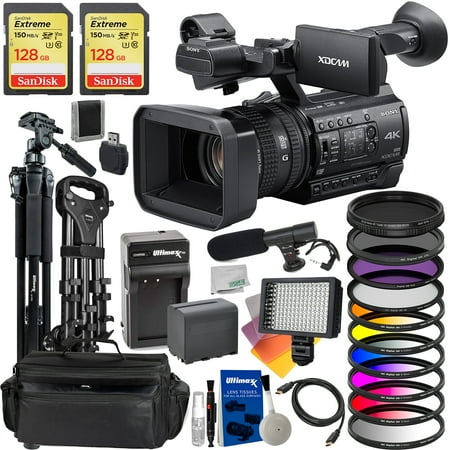 Sony PXW-Z150 4K XDCAM Camcorder with Deluxe Video Bundle: 2x SanDisk ...