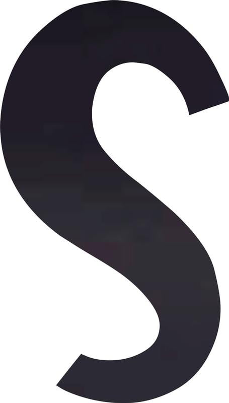 Acrylic Letter S Blank Craft, 10'' Tall Transparent Black Custom Wedding Reception Signage, DIY ...