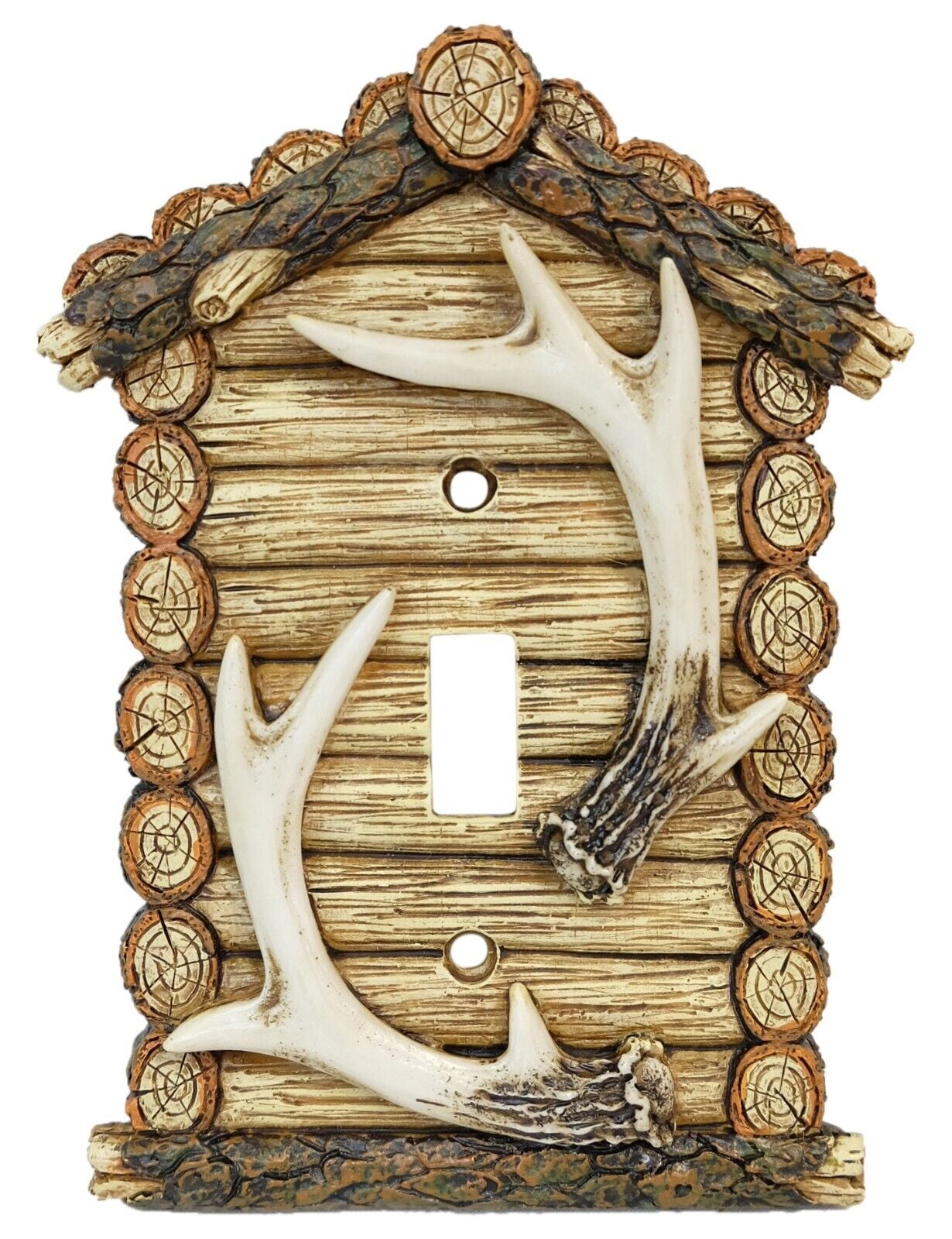LOG CABIN With Antlers Electric Light Switch Plate Cover, by DeLeon ...