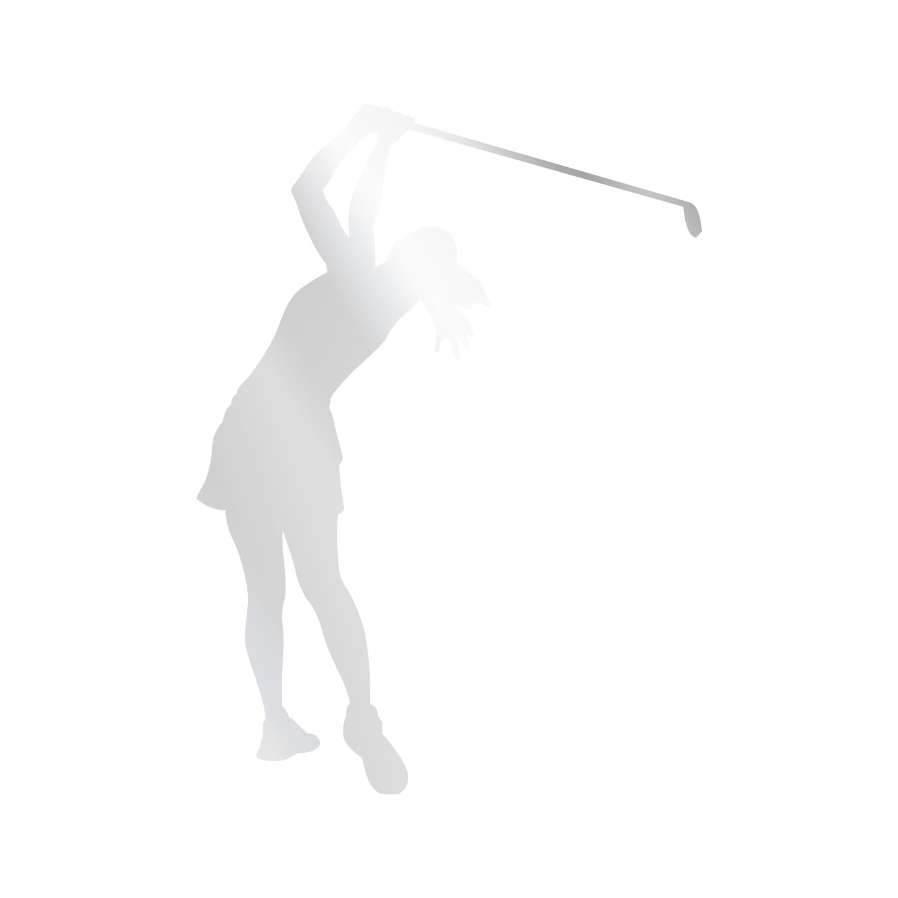 Female Golfer Sticker Decal Die Cut - Self Adhesive Vinyl ...