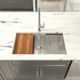 Dcolora 33 Inches Workstation Undermount Kitchen Sink, 16 Gauge ...