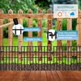 Outdoor, no-installation garden fence with ground anchors for stable ...