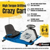 Razor High Torque Motorized Drifting Crazy Cart with Drift Bar for ...