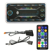 RGB Fan Controller with Remote 12V PC Cooling, 368 Color Modes, Music ...