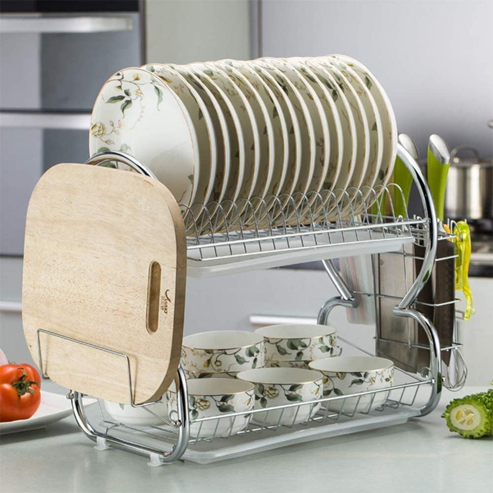 Click here for Heateydeat Dish Sink Drainer 2 Tier Anti-Rust Dish... prices