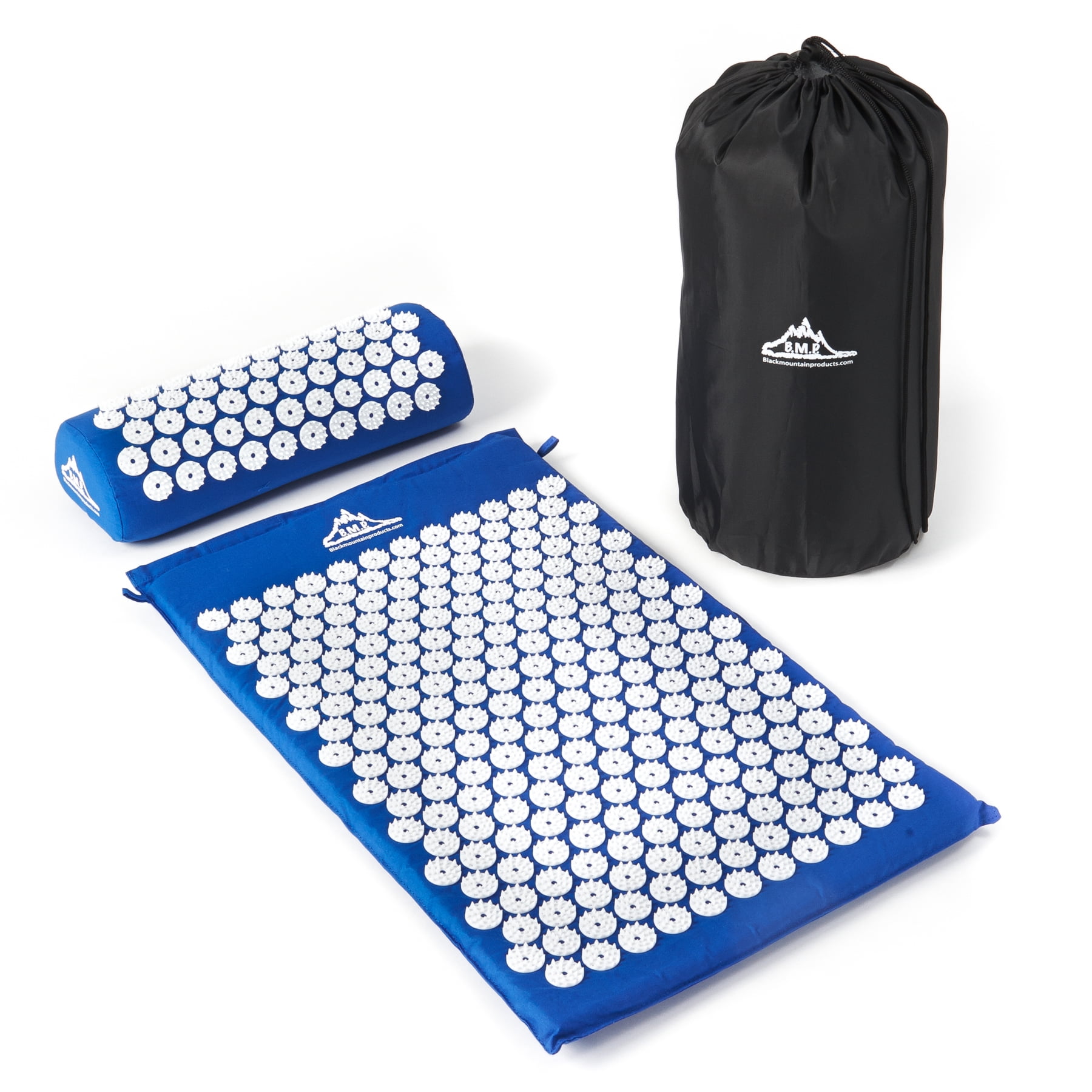 Black Mountain Products Acupressure Mat with Pillow and Carrying Bag ...