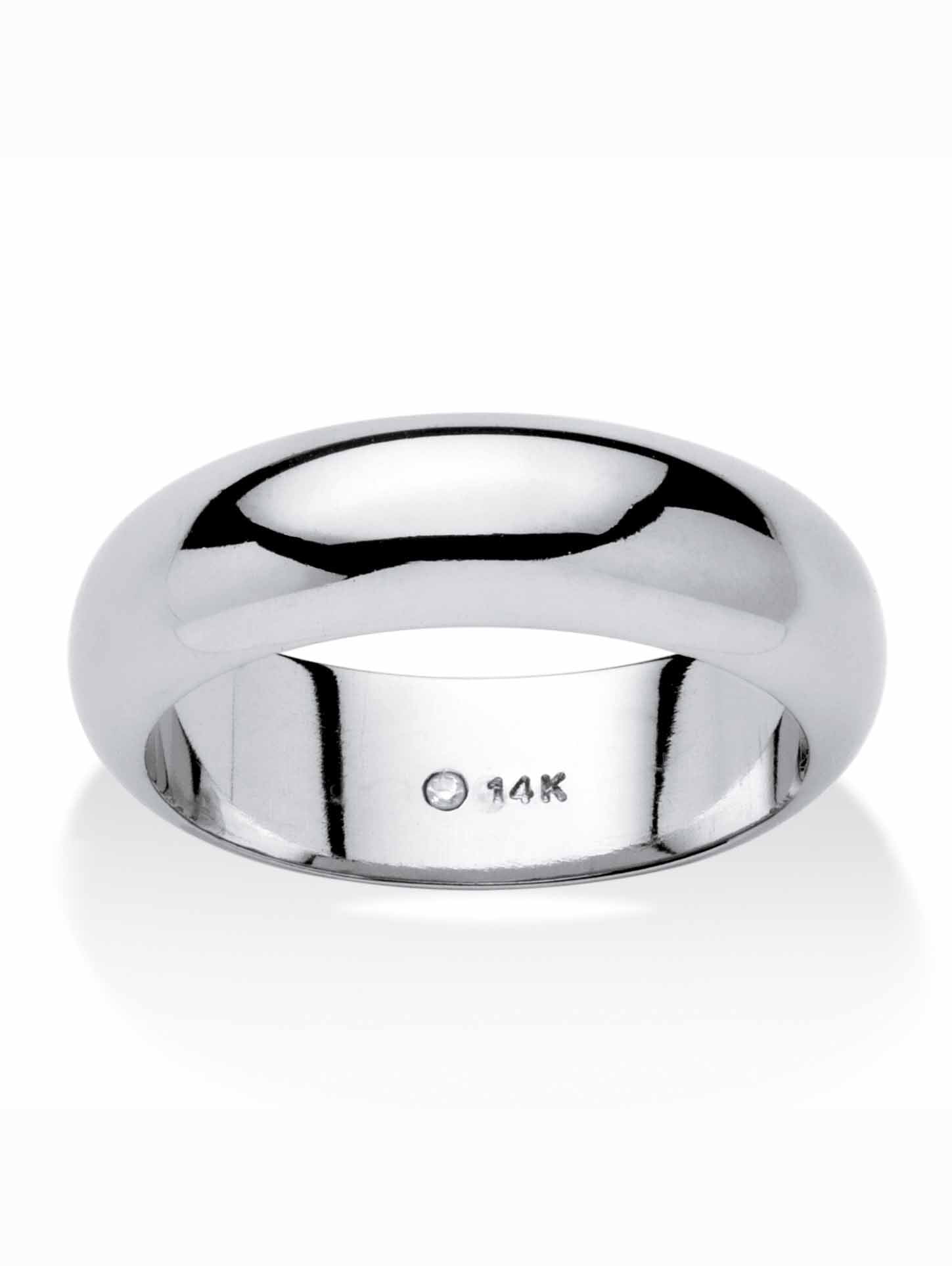 PalmBeach Jewelry 14k Yellow or White Gold Nano Diamond Resin Filled ...