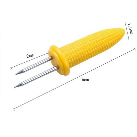 20 Pcs Corn Skewers, Corn Spike Shaped Corn Cob Stainless Steel BBQ ...