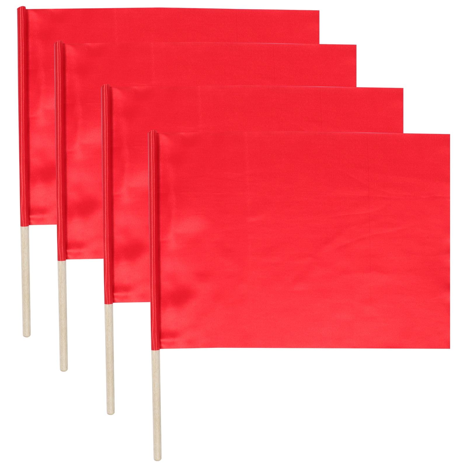 4 Pcs Drapeau de Commande Arbitre Drapeaux de Conduite de Course ...