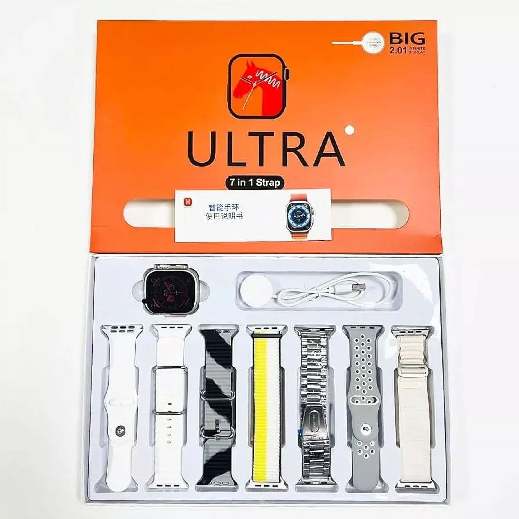 Reloj Inteligente Smart Watch Ultra Set 7 En 1 Con 7 Correas | Bodega ...