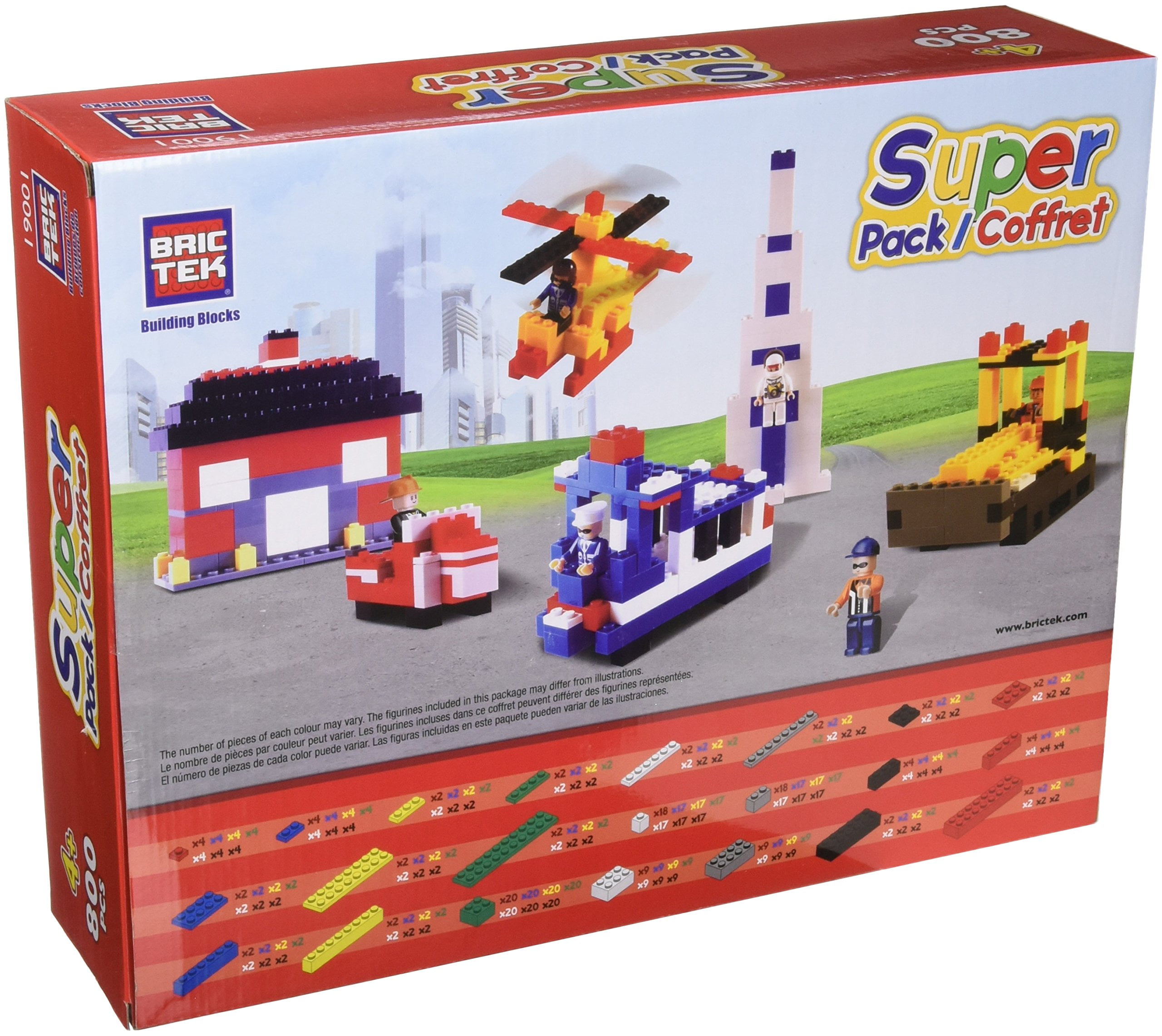 Brictek Building Bricks Super Pack 800 Pieces - Compatible With All ...