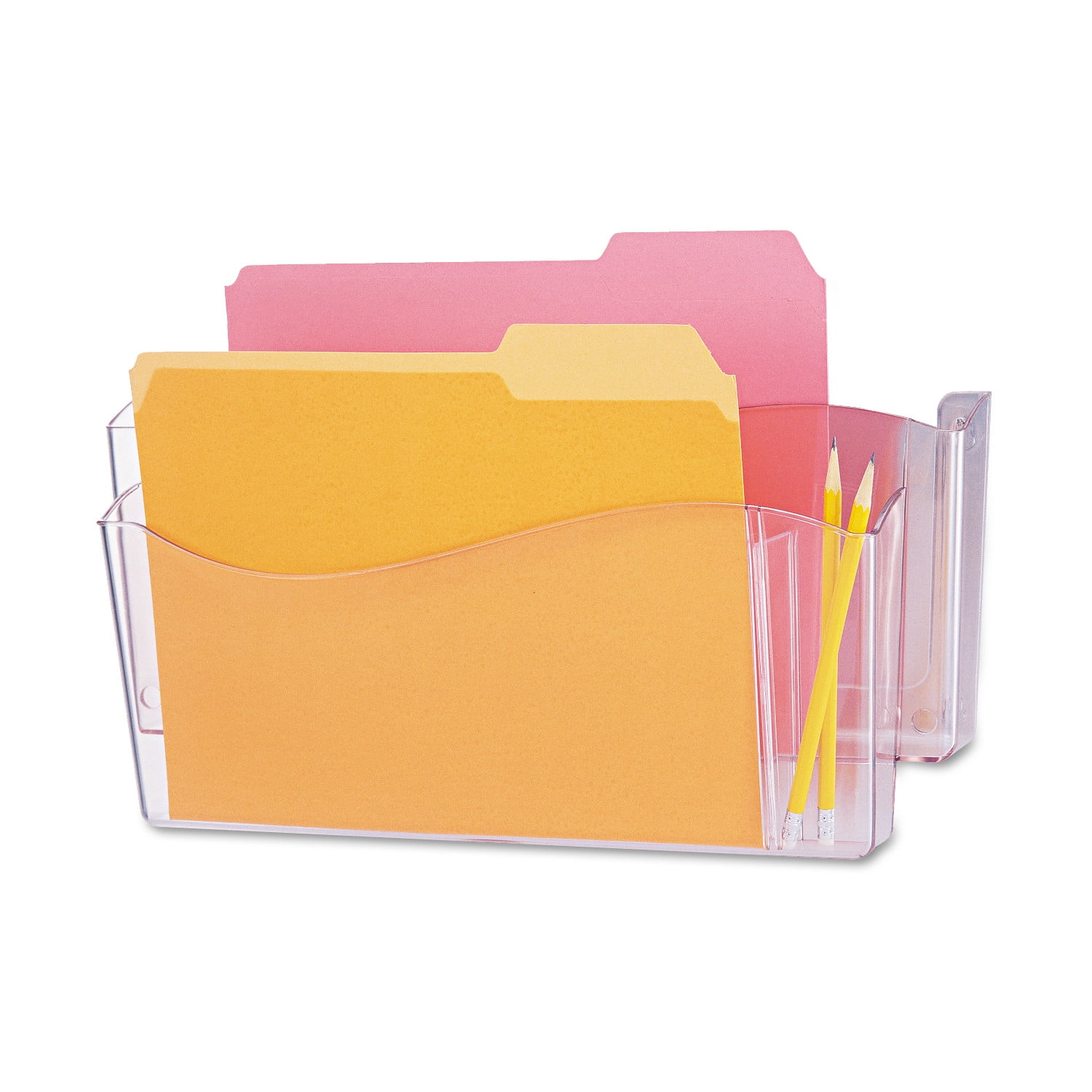 Universal Unbreakable 4-in-1 Wall File, Two Pockets, Plastic, Clear ...