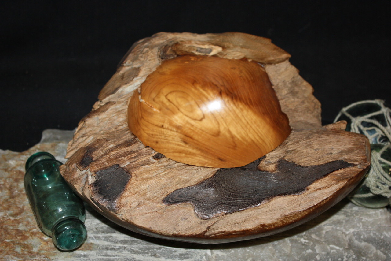 Rustic Teak Wooden Bowl 11"X10"X3" Teak Root | #HWA202 - Walmart.com