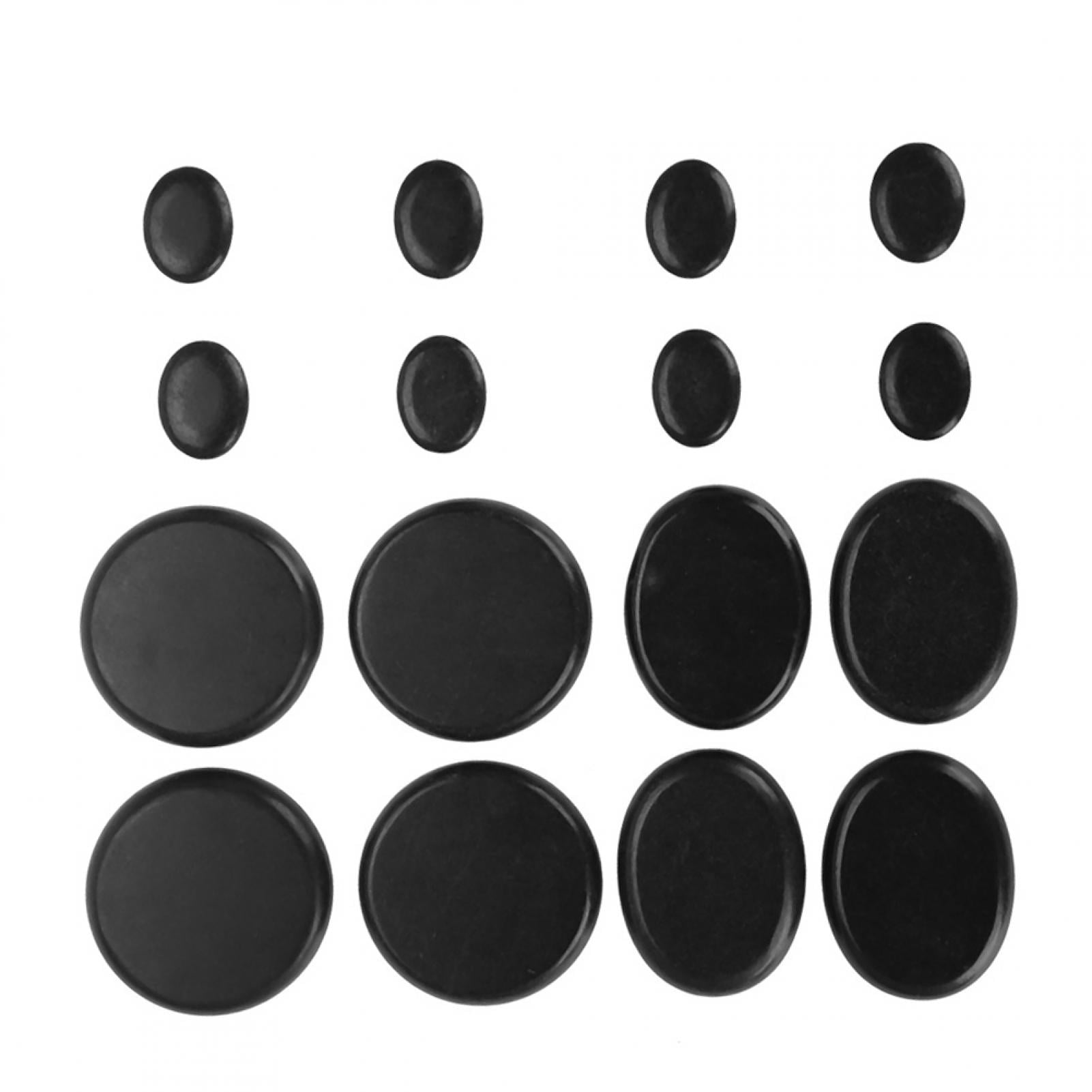 Click here for Dewin 16pcs/Box Hot Spa Black Basalt Circle Oval S... prices