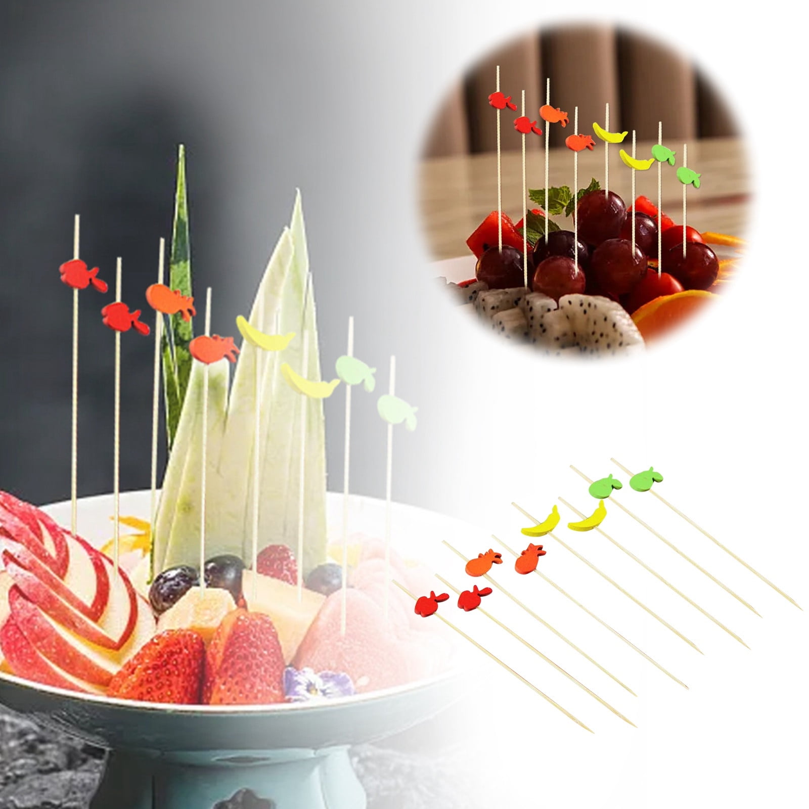 Hbdhejl Chinese New Year Cocktail Toothpick 100Pcs Year Fruit ...