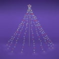 Starry Changing Colorful LED Waterfall Cone Tree Light with Star Finial ...
