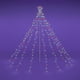 LED Waterfall Cone Tree Light with Star Finial 9 Strings Christmas ...