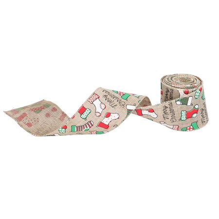 Christmas Ribbon, Beautiful Christmas Wired Edge Ribbon Easy To Cut ...