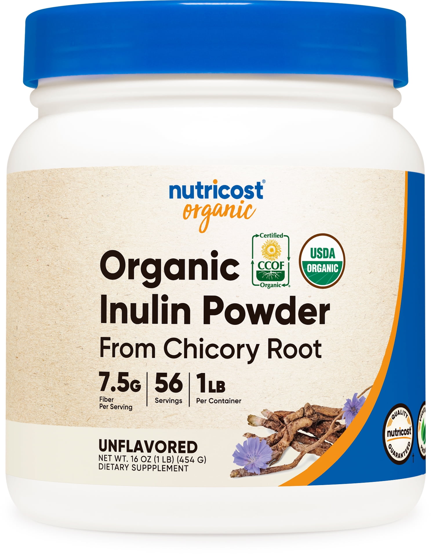Nutricost Organic Inulin Powder 1LB, 7.5 Grams of Fiber Per Serving ...