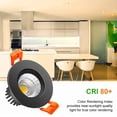 2inch LED Dimmable Downlight, 3W COB Recessed Ceiling Light, Warm White ...