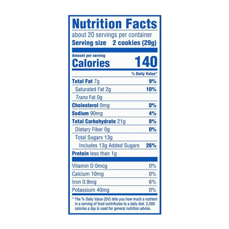 Food Label For Oreos