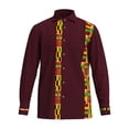 BAZINRICHE Men's Dashiki Shirt African Tribal Graphic Patchwork Design ...