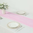 Efavormart 10FT Pink Cotton Linen Gauze Table Runner, Boho Wedding ...