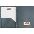 JAM Paper Medium Weight Plastic Presentation Folder with Clasps, Grey ...