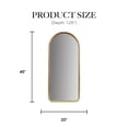 Madison Park Mia 20"W x 45"H x 1.25"D Gold Metal Arch Wall Mirror in ...