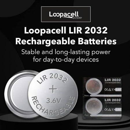 LOOPACELL LIR 2032 LIR2032 Lithium y - Coin Cell y - Button y for ...