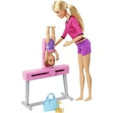Barbie Gymnastics Coach & Student Balance Beam Blonde Doll Playsets ...