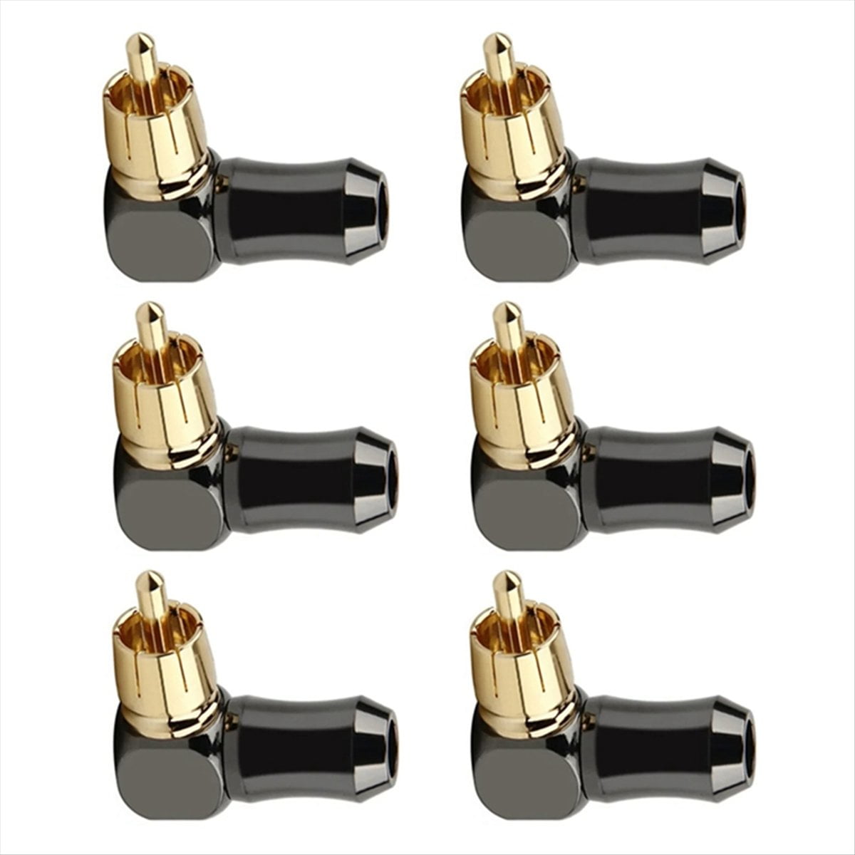 Conector de 6 Uds, Conector de Audio Macho, Codo de Ángulo Recto de 90 ...