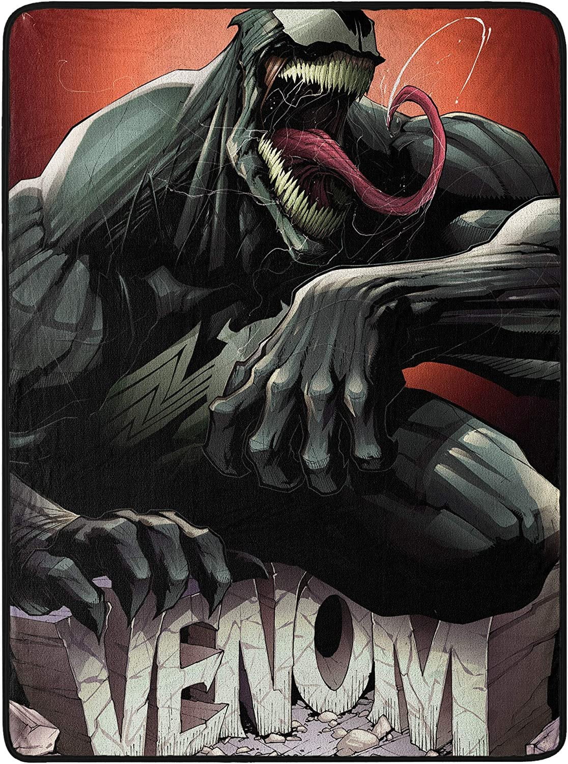 Marvel Venom, 'Here to Stay' Micro Raschel Throw Blanket, 46" x 60 ...