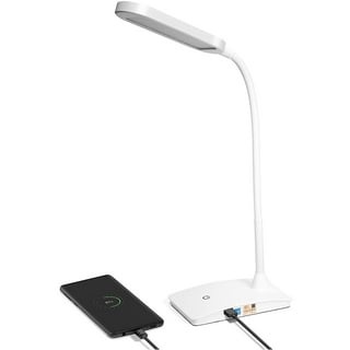 Newhouse Lighting 28 in. Gooseneck Red LED Desk Lamp with USB Charging ...