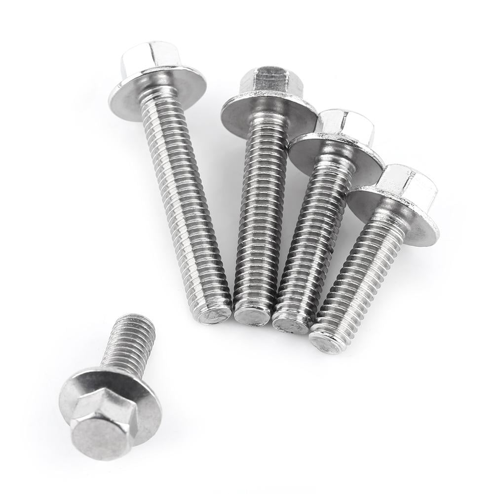 Yosoo Flanged Head Screw, Hex Flange Screw,10pcs M6 Stainless Steel ...