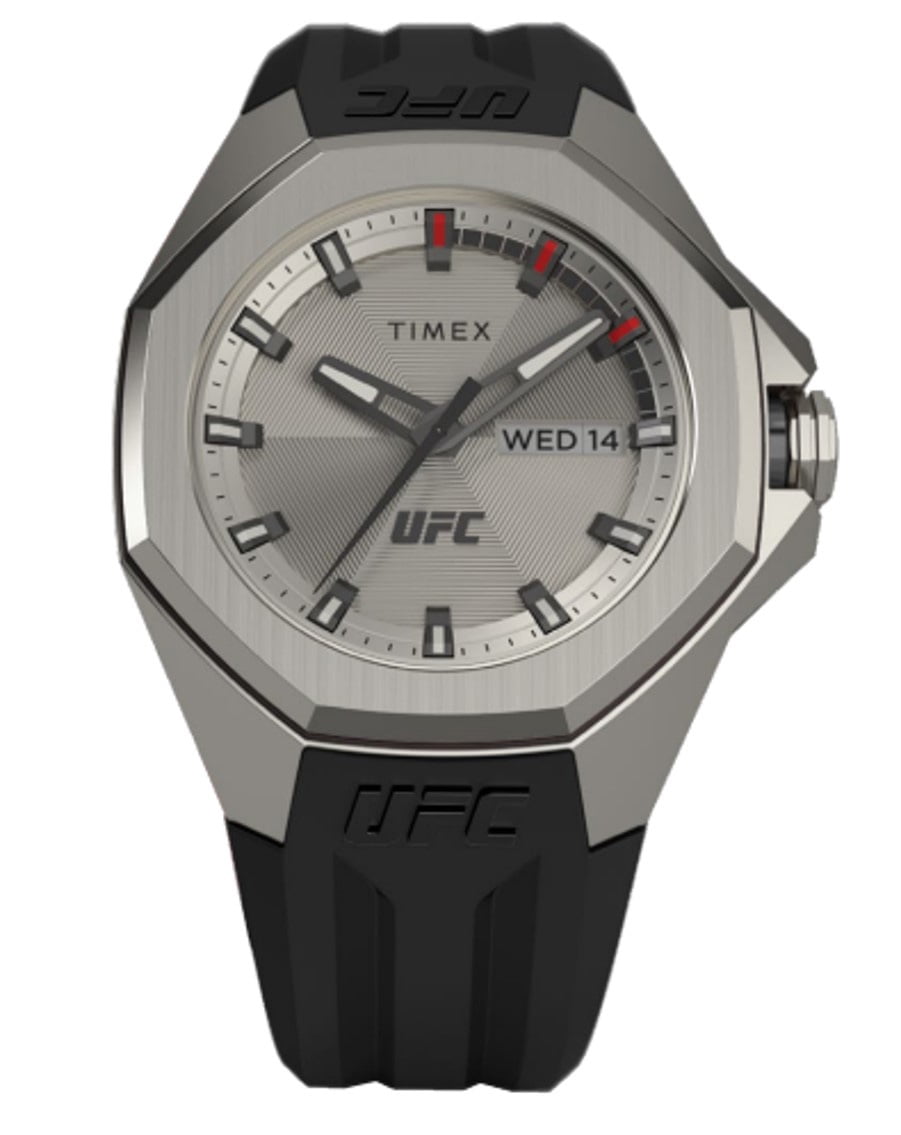 Timex UFC Men's Pro 44mm Watch - Black Strap Silver-Tone Dial Silver ...