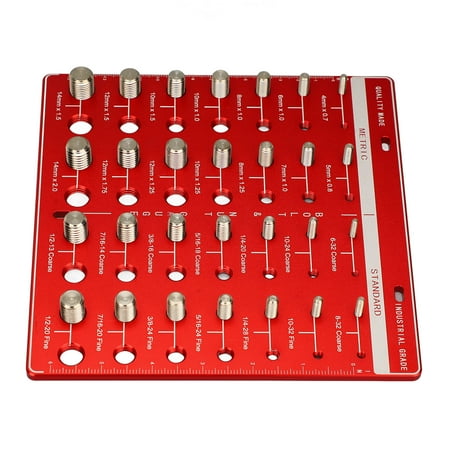 Inch and Metric Thread Checker, Versatile Clear Scales 28 Holes Nut and ...