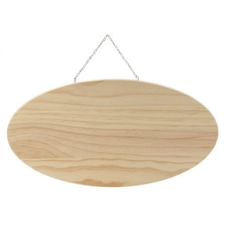 Unfinished Pinewood Plaque - Oval - 18 x 9.25 inches - Walmart.com