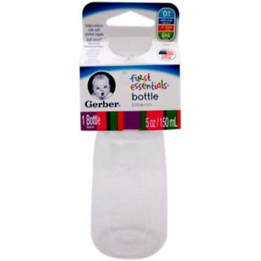 Gerber First Essentials Clearview Bottle in Assorted Colors with Latex ...
