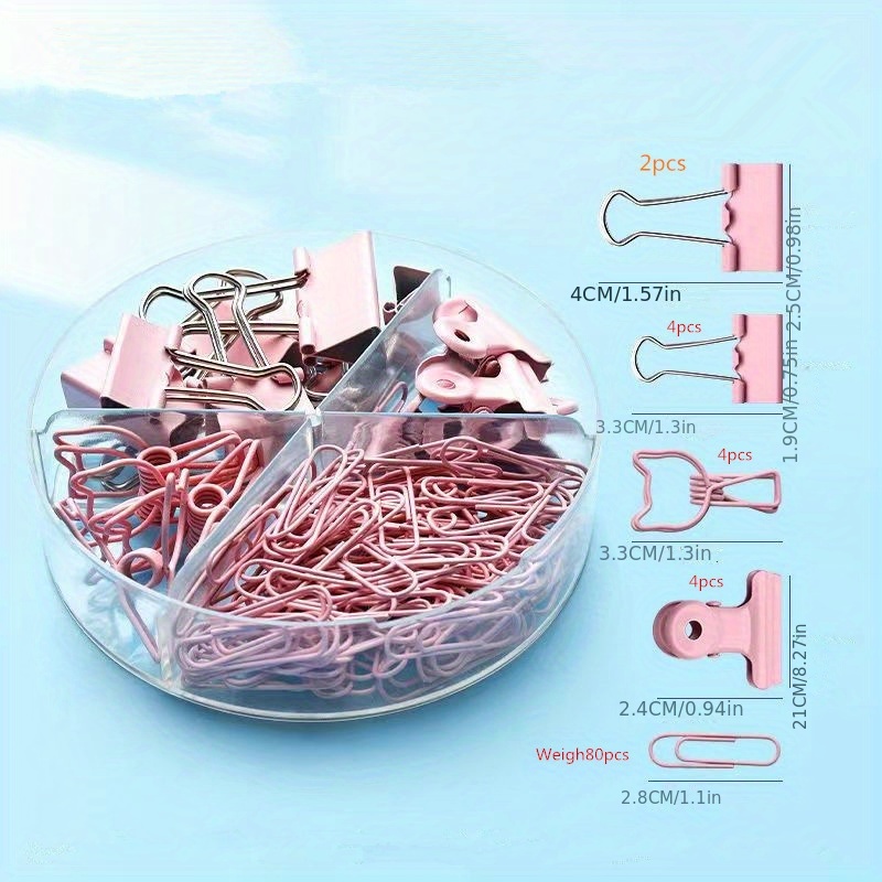 1 Caja De Clips De Papel De Suministros De Oficina Creativos Y ...