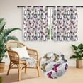 Butterfly and Frame Purple Pattern Blackout Curtains,Triple Weaved ...