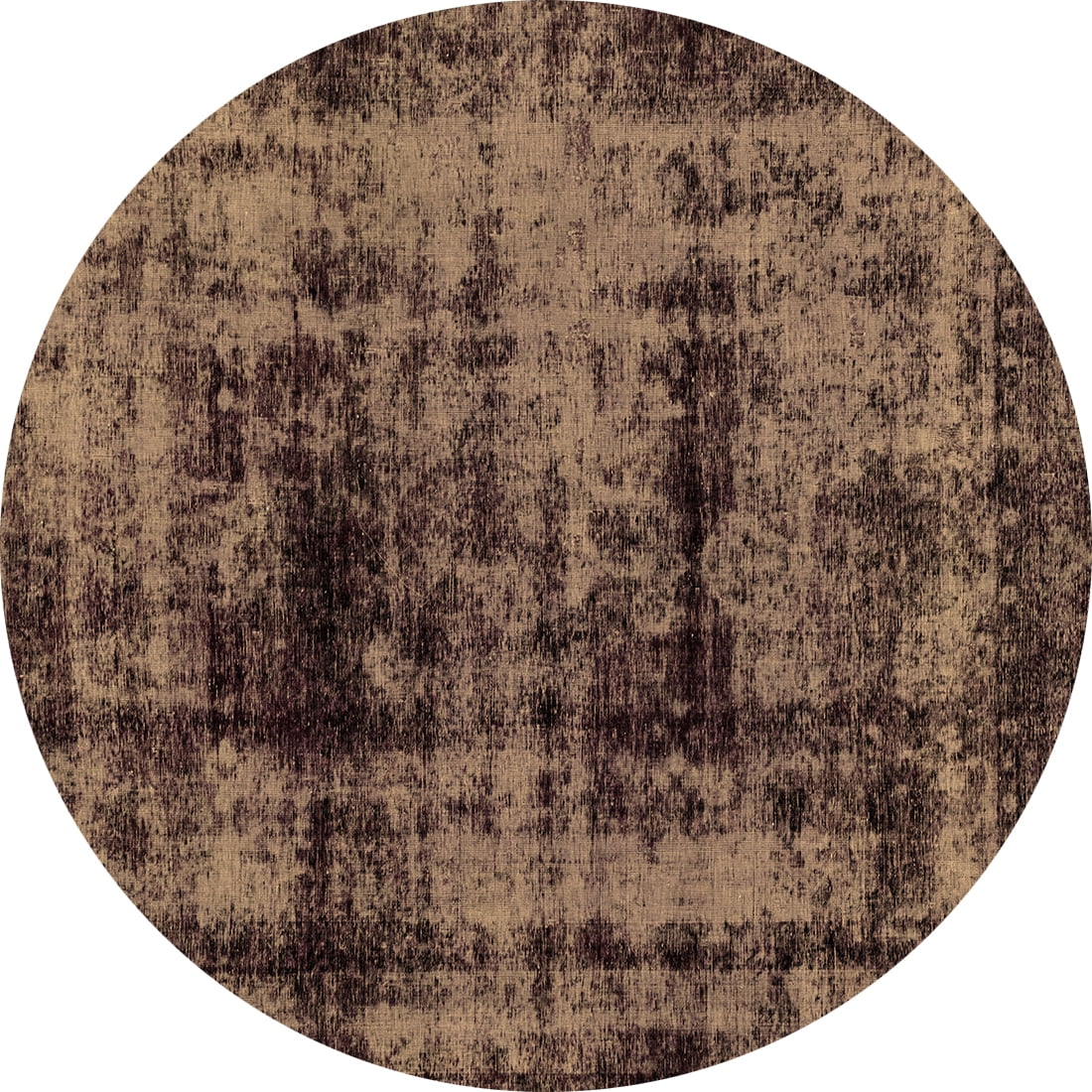 Ahgly Company Indoor Round Persian Brown Bohemian Area Rugs, 7' Round ...