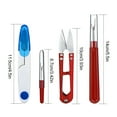 ACDANC Pack of 4 Metal Seam Ripper Scissors with Plastic Handle Cap ...