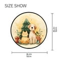36.2 Inch Round Floor Mat Cat and Dog with Christmas Tree Carpet Decor ...