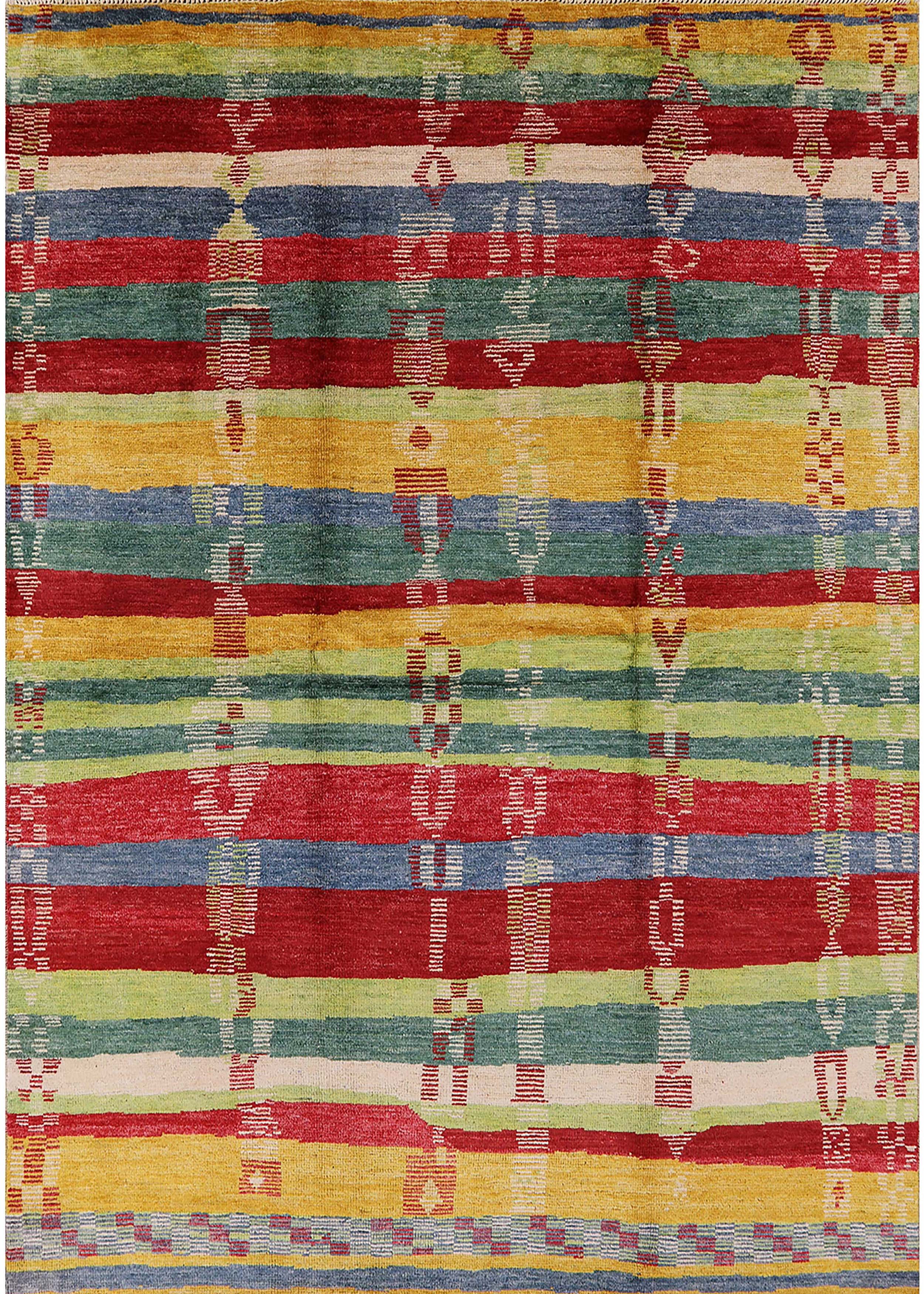 Ahgly Company Indoor Rectangle Mid-Century Modern Copper Green Oriental ...