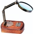 Antique Brass Victorian Magnifying Glass Desktop Decorative Reading ...