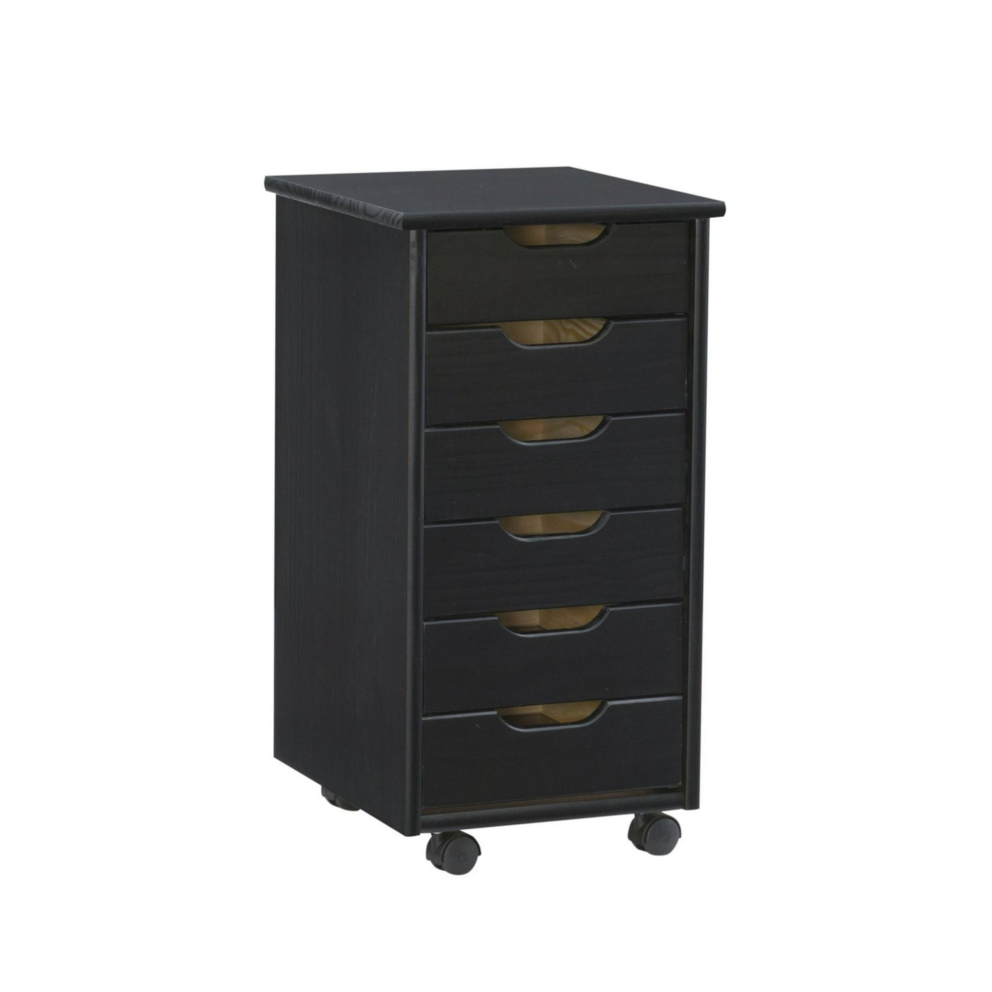 Click here for Linon Craydon Six-Drawer Rolling Storage Cart  Bla... prices