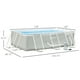 Outsunny 10ft x 6ft x 32in Outdoor Rectangular Frame Pool Above Ground ...
