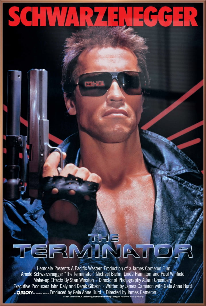 The Terminator - Framed Movie Poster (1984 - Regular Style) (Size: 24 ...