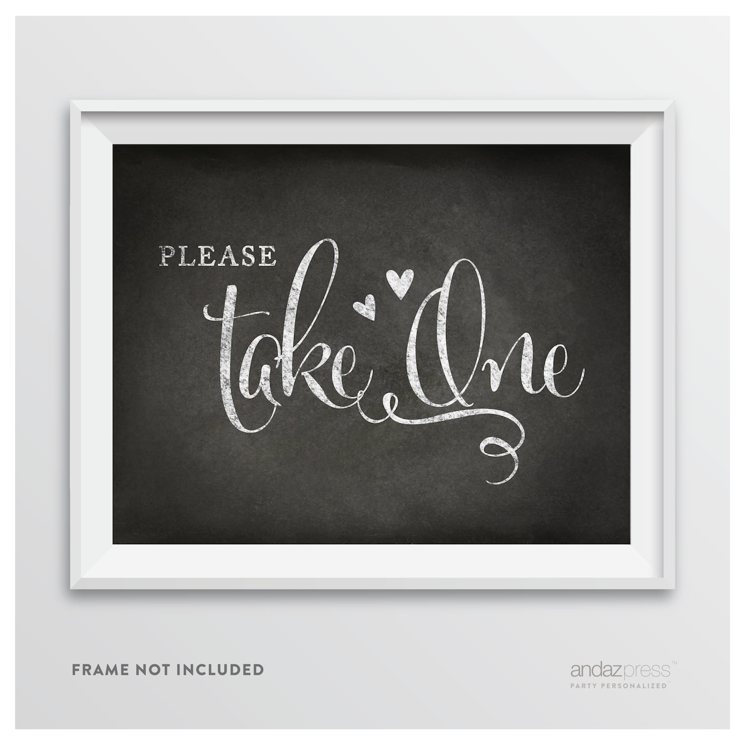 Please Take One Vintage Chalkboard Wedding Party Signs - Walmart.com